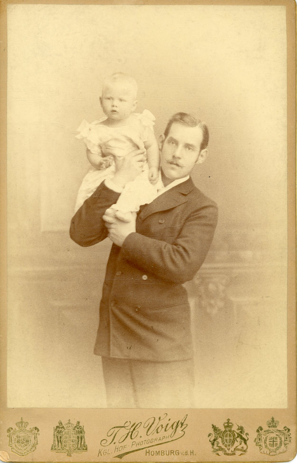 Constantin, Kronprinz von Griechenland und Prinz Georg Vintage silver ...