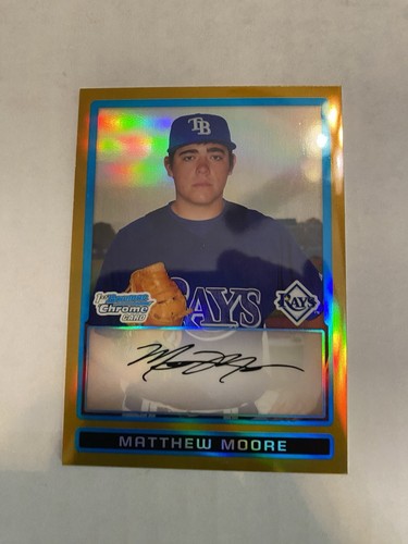 2009 Bowman Crome Prospect Gold Refractor Matt Moore BCP7 #21/50. NM/M ...
