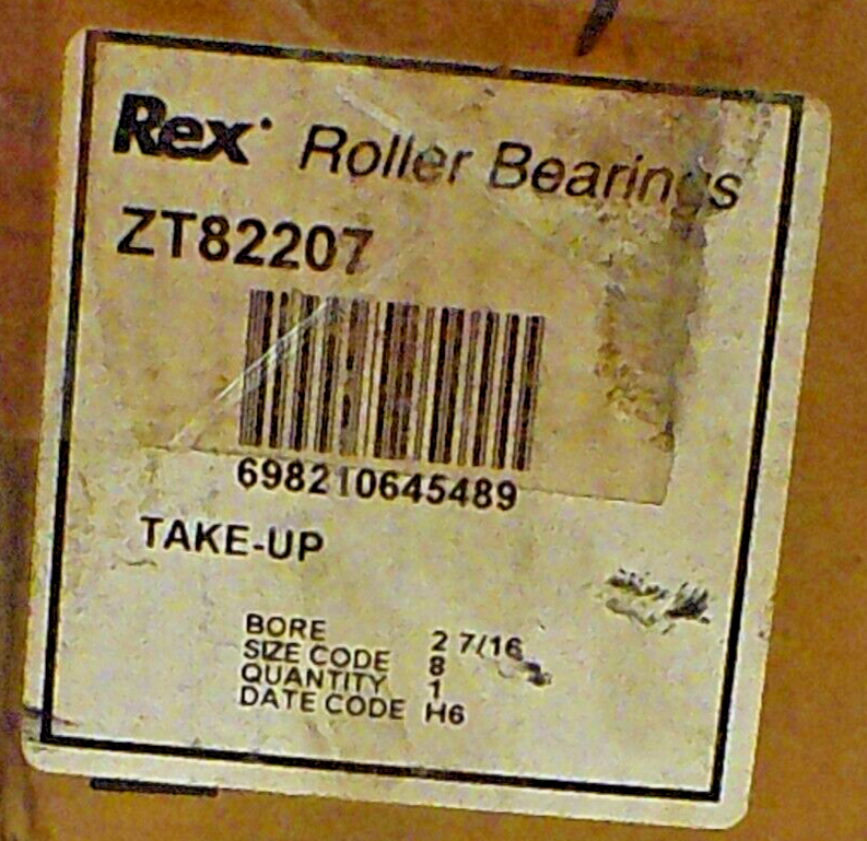 Rexnord ZT82207 Take-Up Roller Bearing Unit - Side Mount | eBay