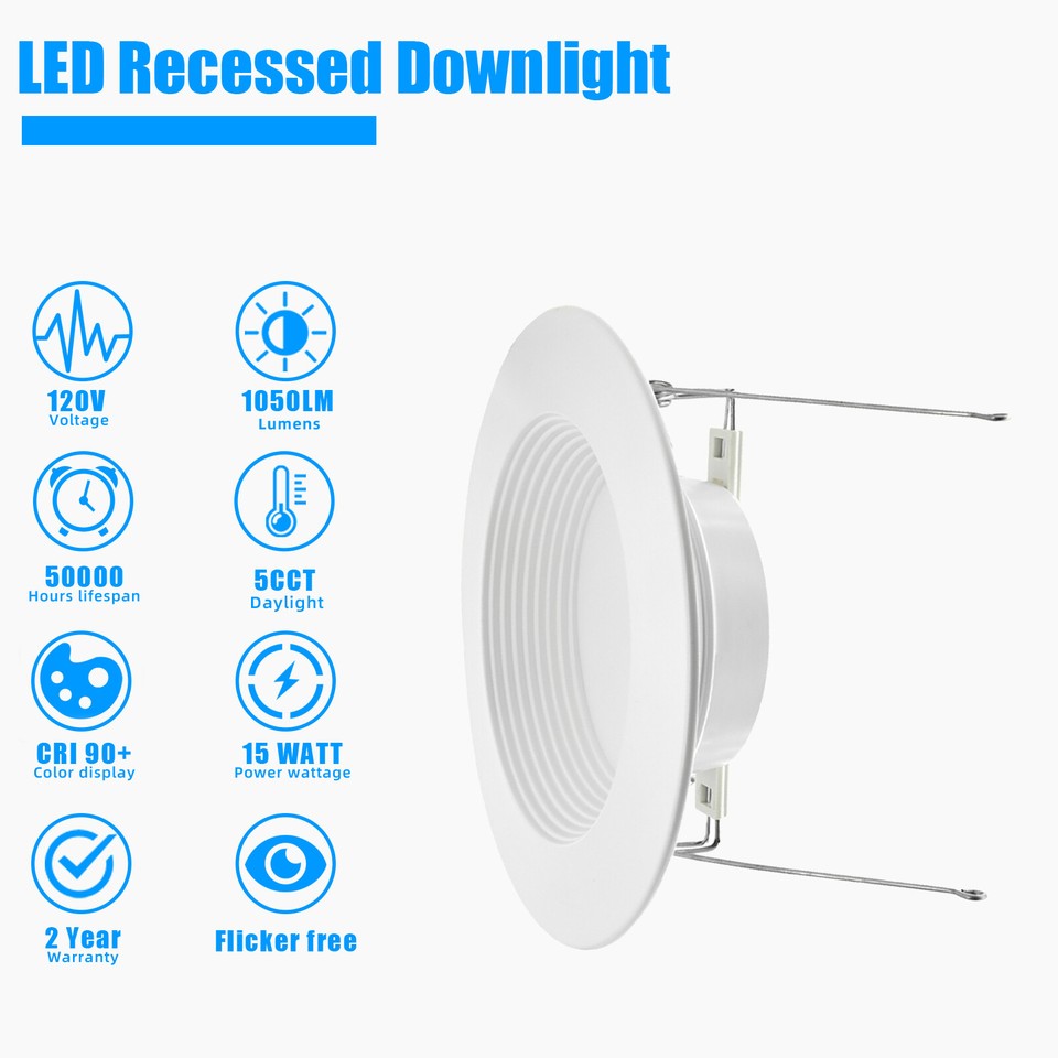 5/6 Inch LED Can Lights Retrofit Recessed Lighting Selectable 2700K ...