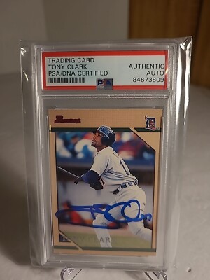 Tony Clark Tigers 1996 Bowman autographed PSA/DNA CERTIFIED Authentic ...