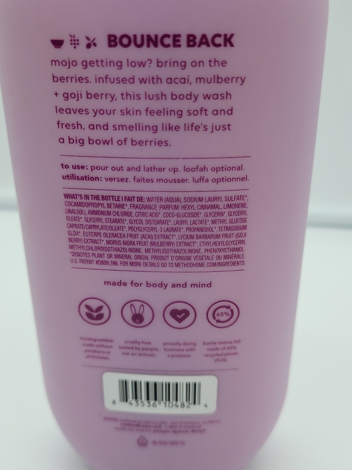 Method Body Wash Berry Balance 18oz Plant Based | eBay
