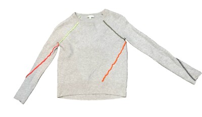 Lisa Todd Beige Color Contrast Stitches Sweater Womens XS Cotton ...