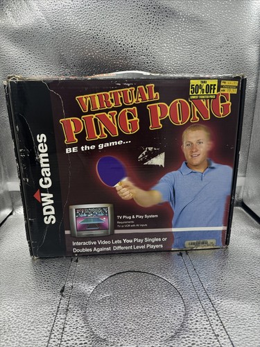Vintage SDW Games TV Virtual Ping Pong Plug & Play Console + 2 Paddles ...