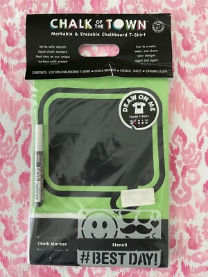 Chalk Of The Town. Chalkboard Short Sleeve Tshirt Kit. Youth Small. | eBay