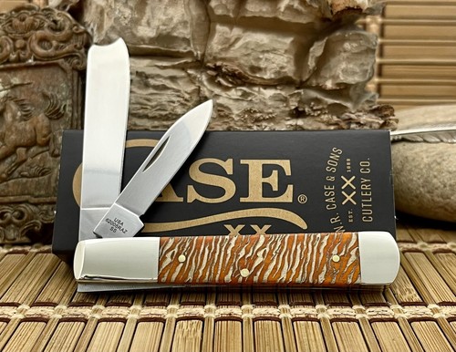 Case XX USA 2024 Persimmon Bone Gold Edition TIGER Diamond Razor Barlow ...