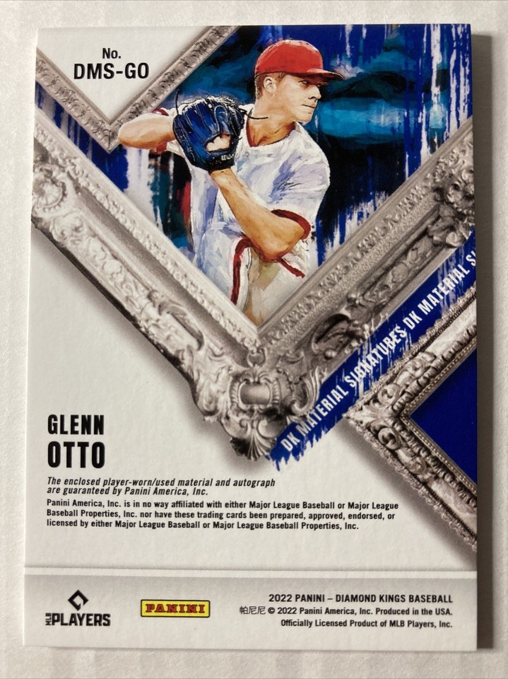 2022 Diamond Kings Glenn Otto ⚾️ DK Auto Relic #DMS-GO ~ Texas Rangers ...