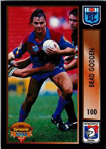 1994 NEWCASTLE KNIGHTS NRL Card BRAD GODDEN | eBay