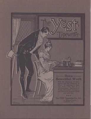 Yost Typewriter - 1902 - Vintage Print Ad | eBay