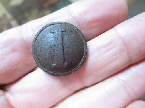 Civil War Dug Relic Confederate CS Infantry lined 'I' Coat Button-Nth ...