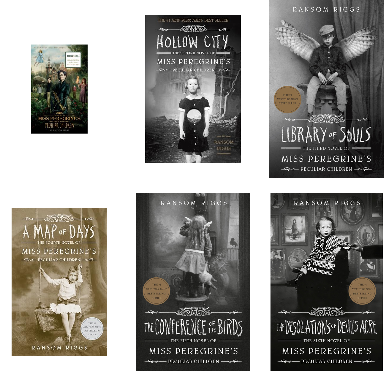 Ransom Riggs Miss Peregrine's Peculiar Children 6-Book Hardcover ...
