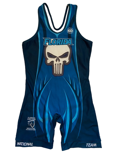 Knockout Sportswear Wrestling Singlet Florida Amateur Wrestling Skull ...