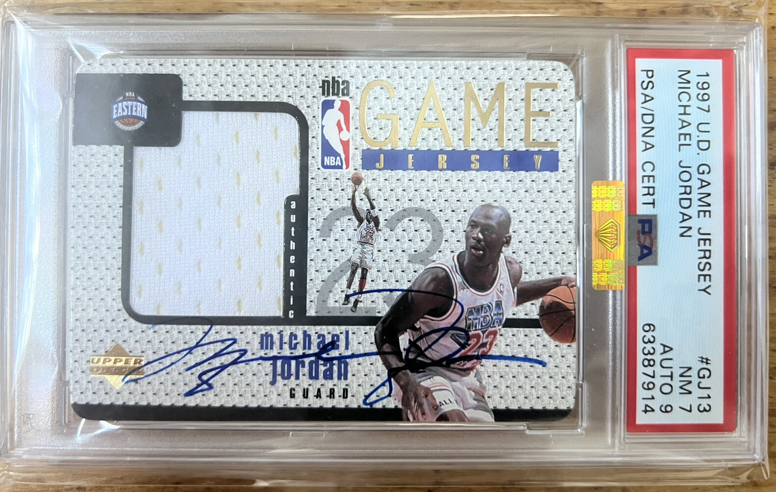 1997 Upper Deck Game Jersey Michael Jordan Auto on card! PSA U.D MBA ...