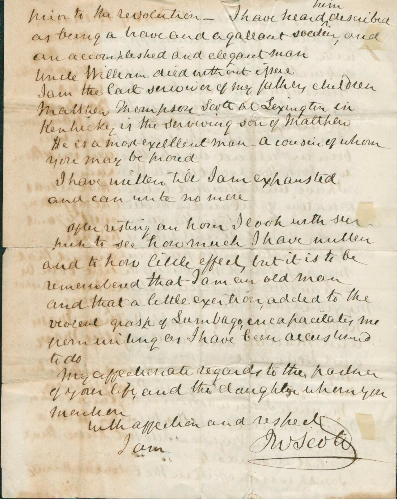 Joseph Warren Scott SIGNED AUTOGRAPH Genealogical Letter John ...