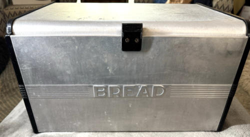 1950s Vintage Kromex Bread Box Kabinet MCM Open Box Chrome Black | eBay