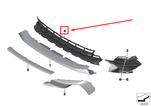 NEUF BMW G29 FRONT BUMPER AIR INTAKE GRILL ROADSTER 7436896 51117436896 ...