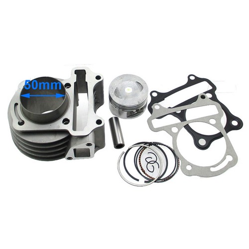 100cc Big Bore 50mm Cylinder Kit For 139QMB GY6 50cc 80cc Moped Scooter ...