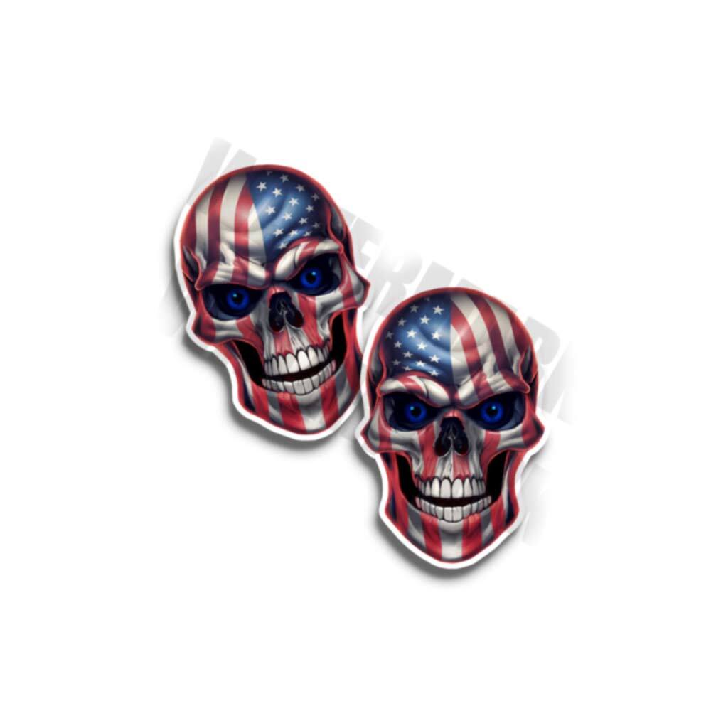 Flag And Skull Tattoo