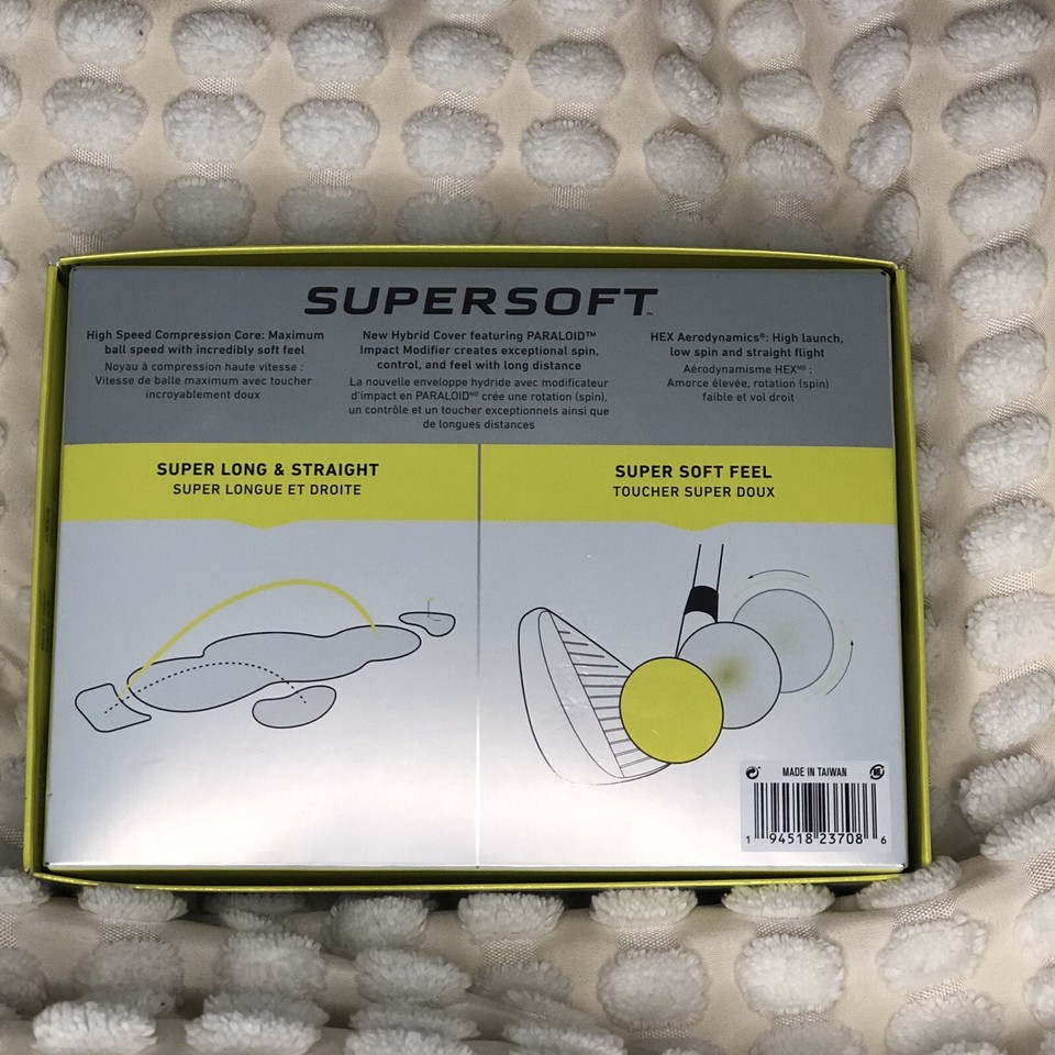 Callaway Golf Supersoft 2023 Golf Balls Yellow Dozen 12 New Super Soft ...