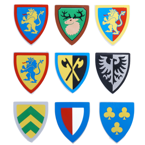 LEGO 1 x Shield for Minifigure Knights Lion Castle Forestman Black ...