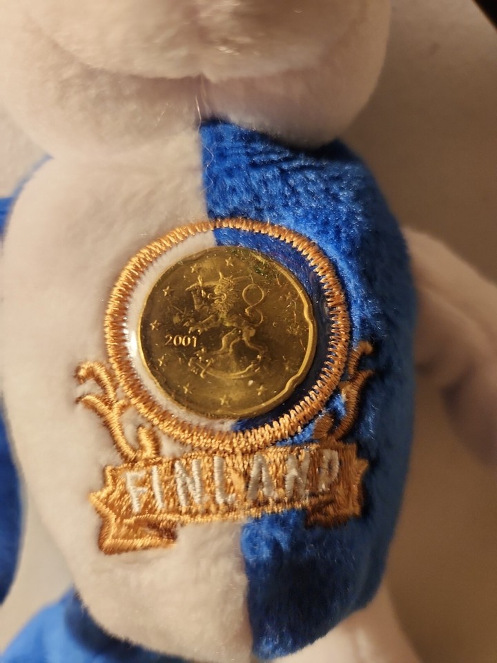 EURO BEAR Coin Bear Retired Plush 9" Collectible Bear Limited Treasures ...