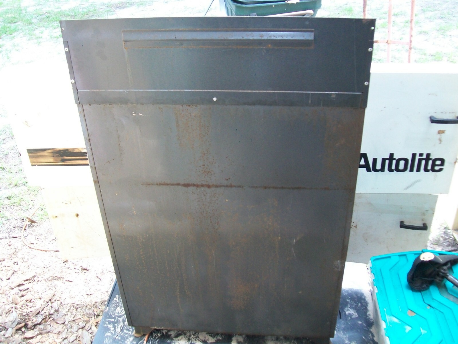 Vintage Autolite Metal Service Cabinet /Desk Automotive service Desk | eBay