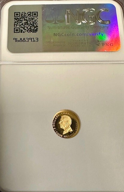 NGC PF 70 UC 2024 COOK ISLANDS VERMONT MONARCH BUTTERFLY $5 .9999 GOLD ...