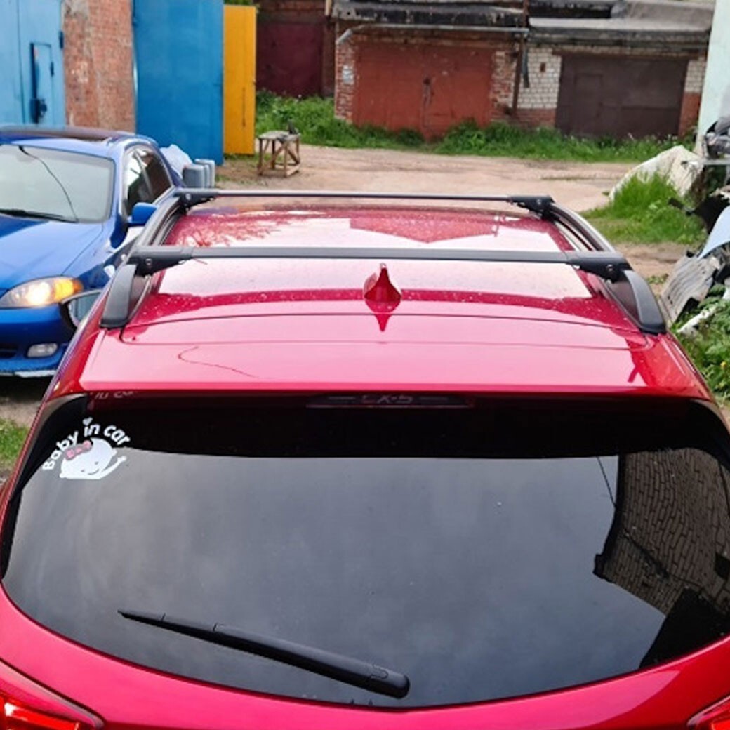 To fits Peugeot Rifter Since 2018 Cross Bars Roof Rack Black Set | eBay