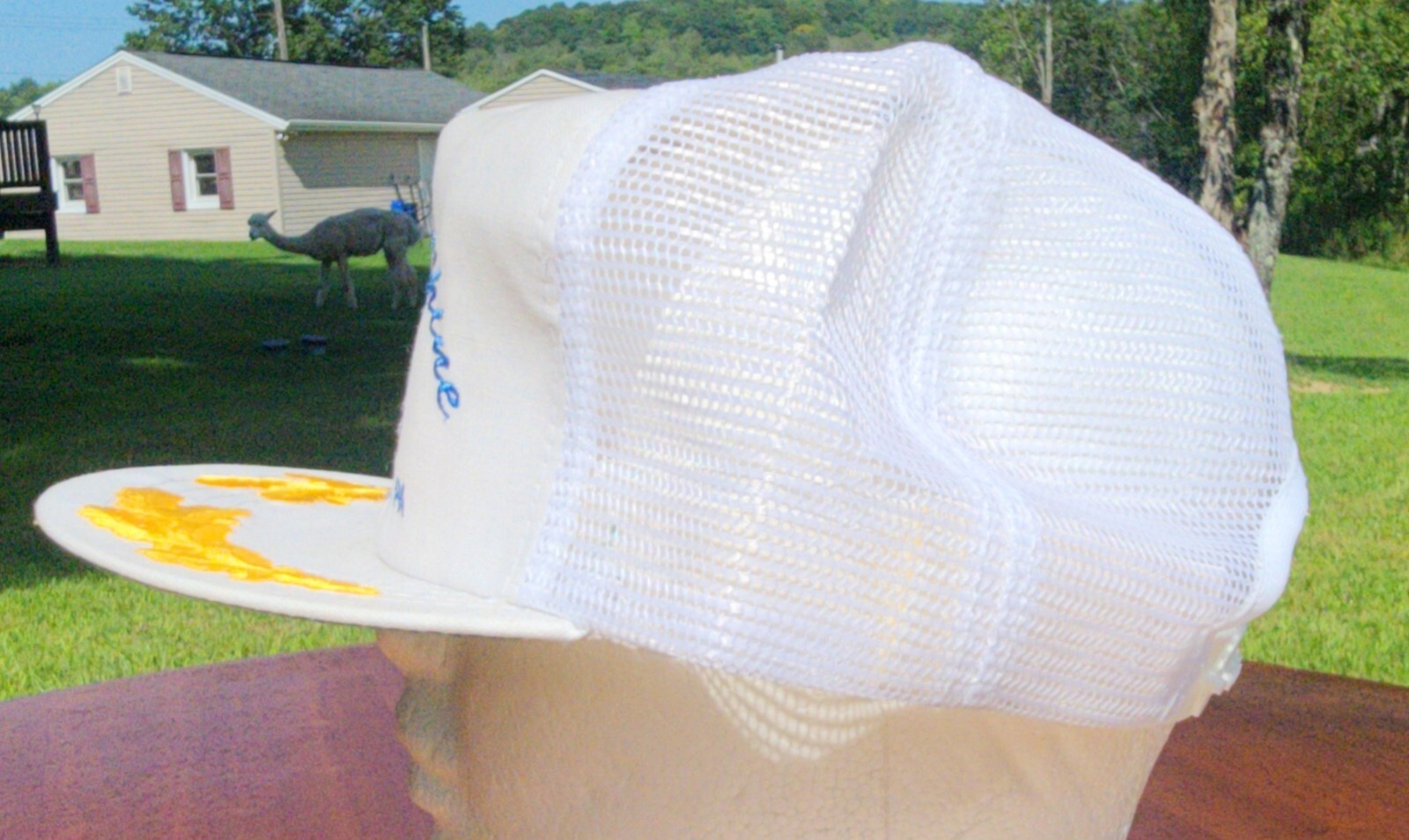 Barrett Machine White Trucker Hat Mesh Back Snapback Adjustable ...