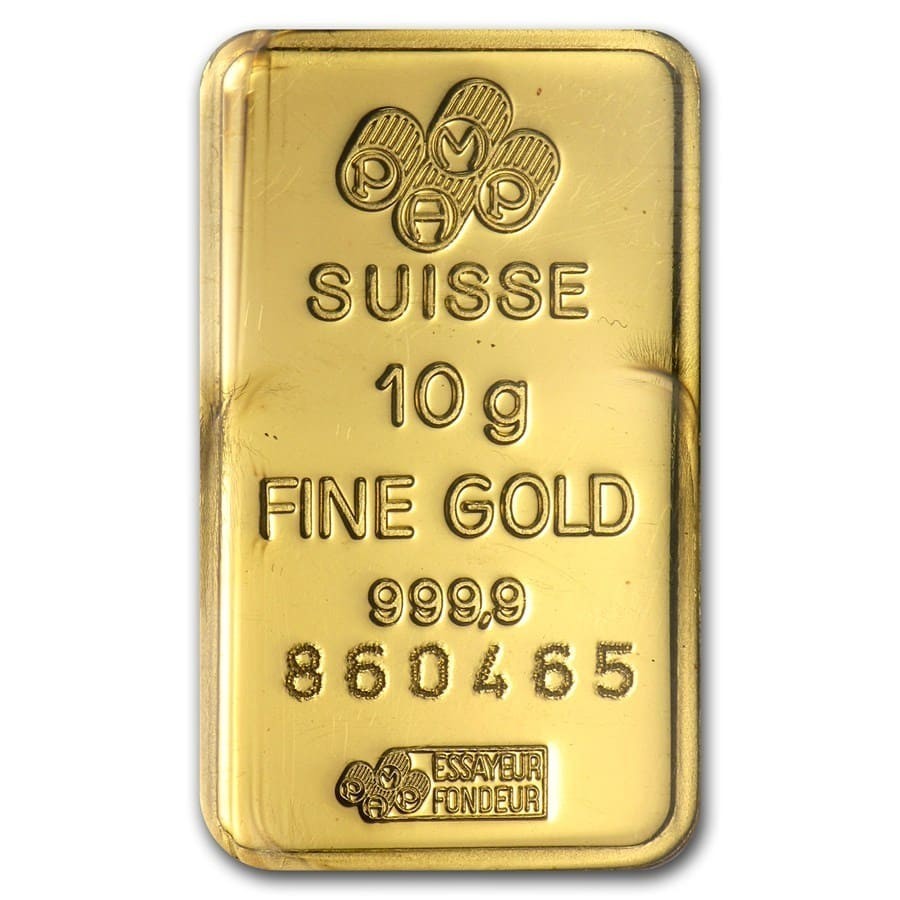 10 Gram PAMP Suisse Lady Fortuna 999,9 Fine Gold Bar Sealed in Assay ...