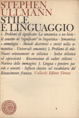 Stile e linguaggio - Stephen Ullmann (Vallecchi editore) [1968] | eBay