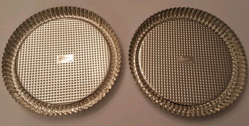 Tart Quiche 10 1/4" Round Metal Crimp Edge Pans Lot of 2 Pampered Chef ...