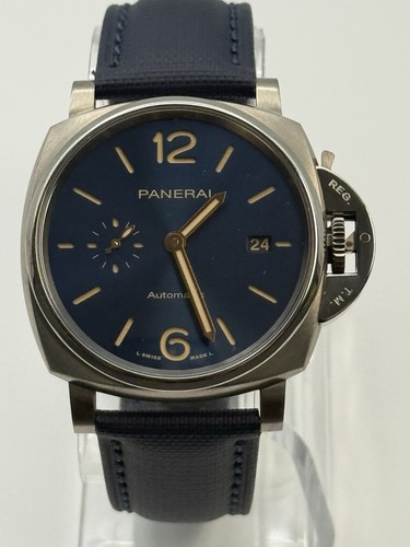 Panerai 42mm Titanium Blue Dial Luminor Due PAM927 PAM00927 (Complete ...