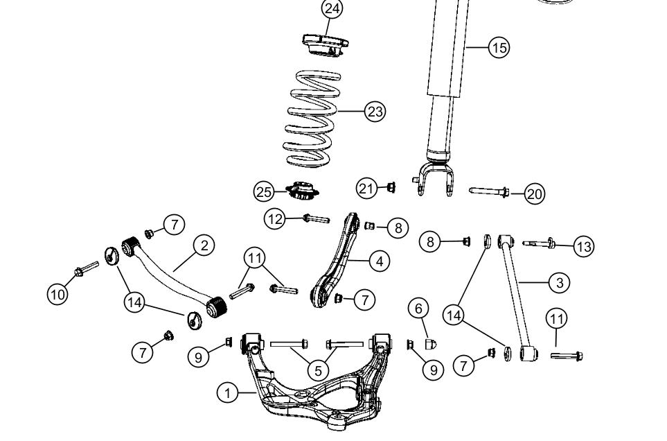 Rear Toe Link Alignment Bolt KIT for Dodge Durango WD 2011-2018 SMB/WD ...