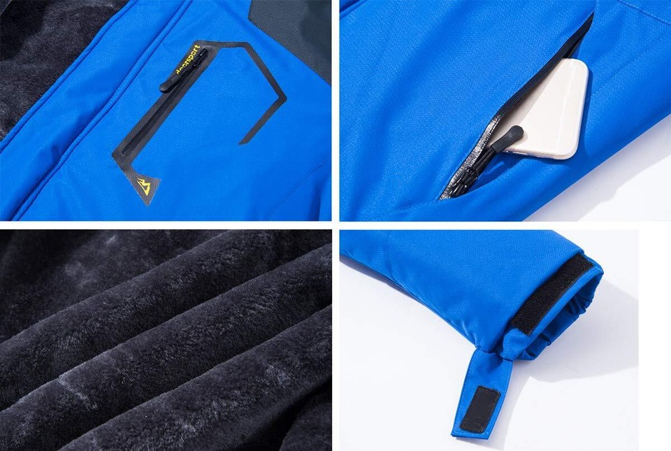 Mens Ski Snowboard Jacket Winter Insulated Fleece Lined Warm Coat ...