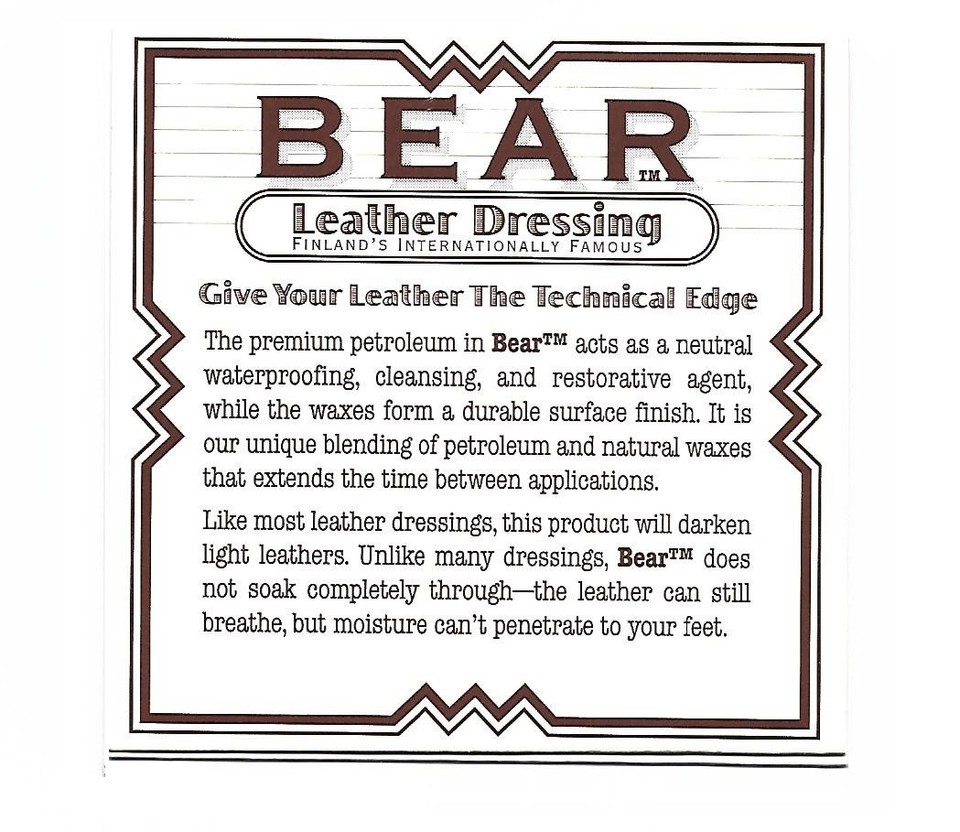 Bear Grease Leather Boots/Shoes/Jackets Dressing Waterproof Conditioner ...