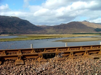 Photo 6x4 Angler at the head of Loch Carron Achintee The railway in the ...
