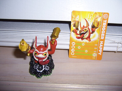 Skylanders Spyro's Adventure TRIGGER HAPPY With Stat Card | eBay