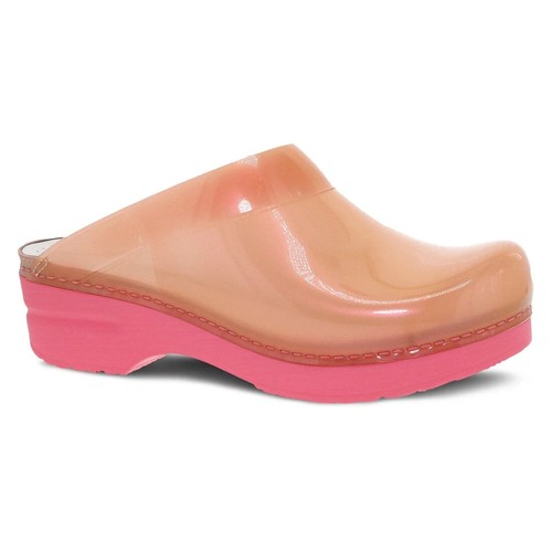 Dansko NEW Slip On Clogs Coral Sonja Translucent Candy Colored Size 39 ...