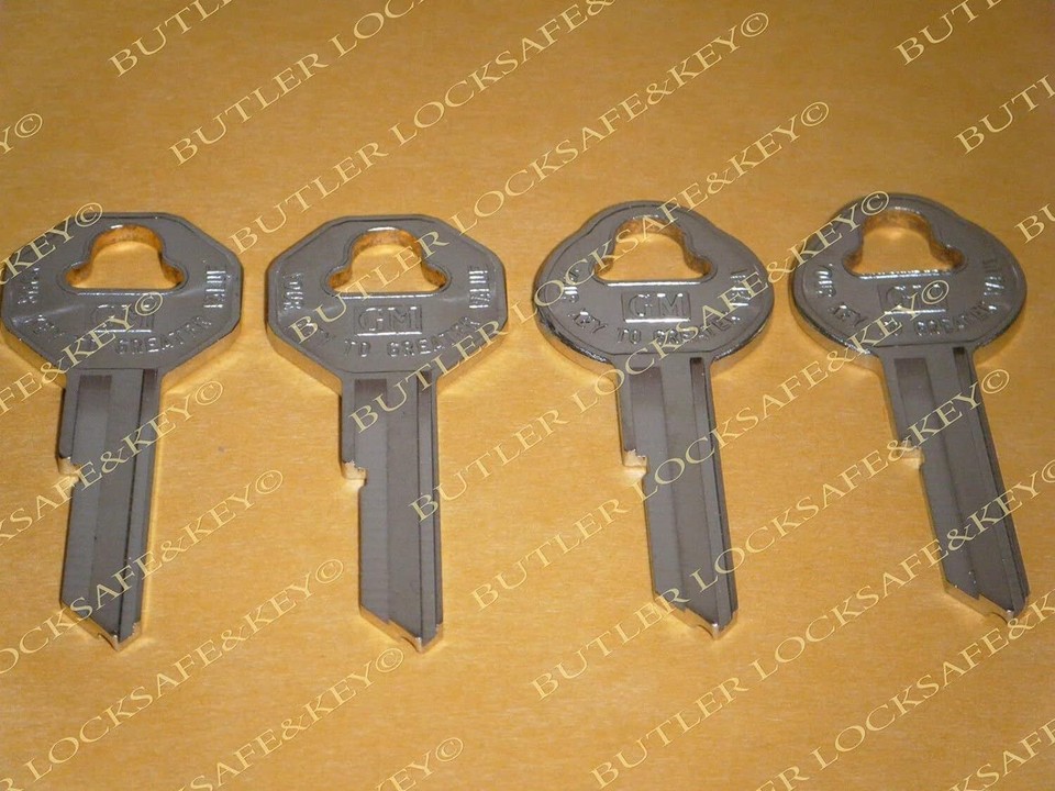 4 Key Blanks For Chevrolet Classic 1957 1958 1959 1960 1961 OEM Logo ...