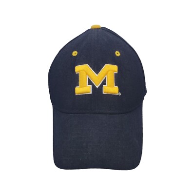 Zephyr Michagin Wolverines Fitted Hat Size 7 1/2 The Z Hat Navy Blue ...