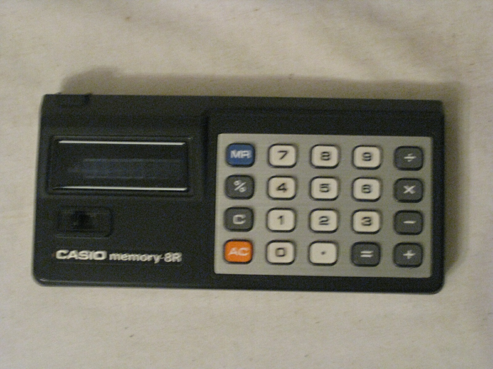 vintage CASIO memory 8R calculator computer Japan mfg. green lcd display math | eBay