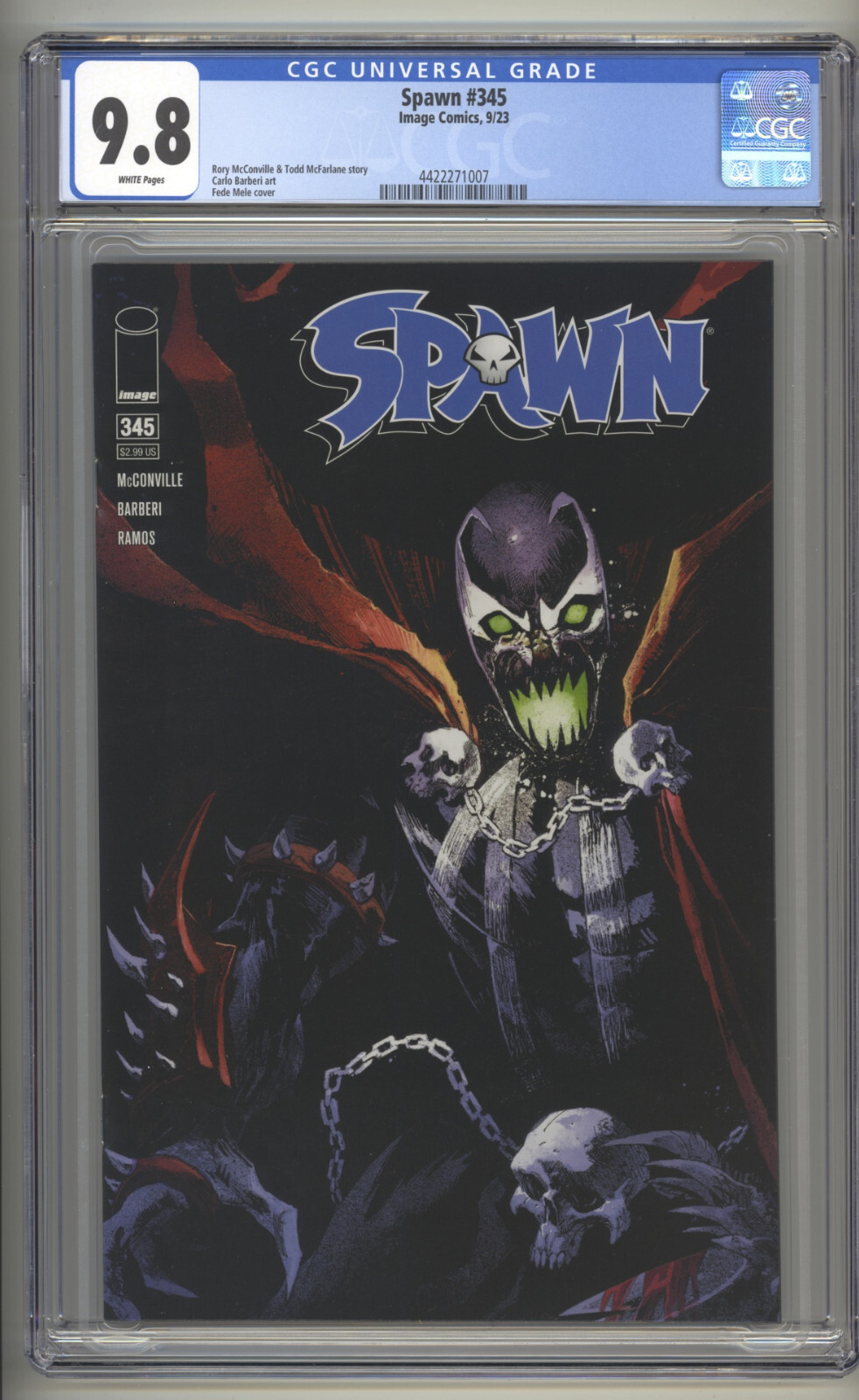 Spawn #345 CGC 9.8 Fede Mele Cover Highest Graded (2023) | eBay