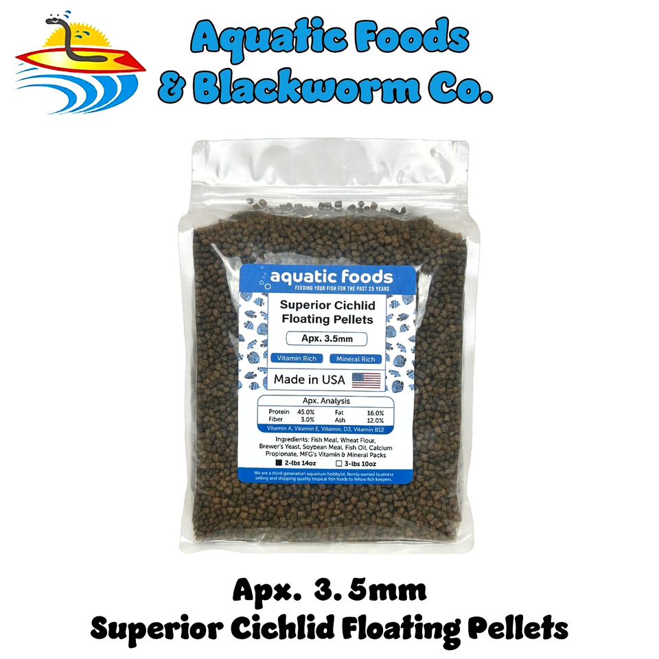 3.5mm Superior Cichlid Floating Pellets, Quality Pellets for all ...