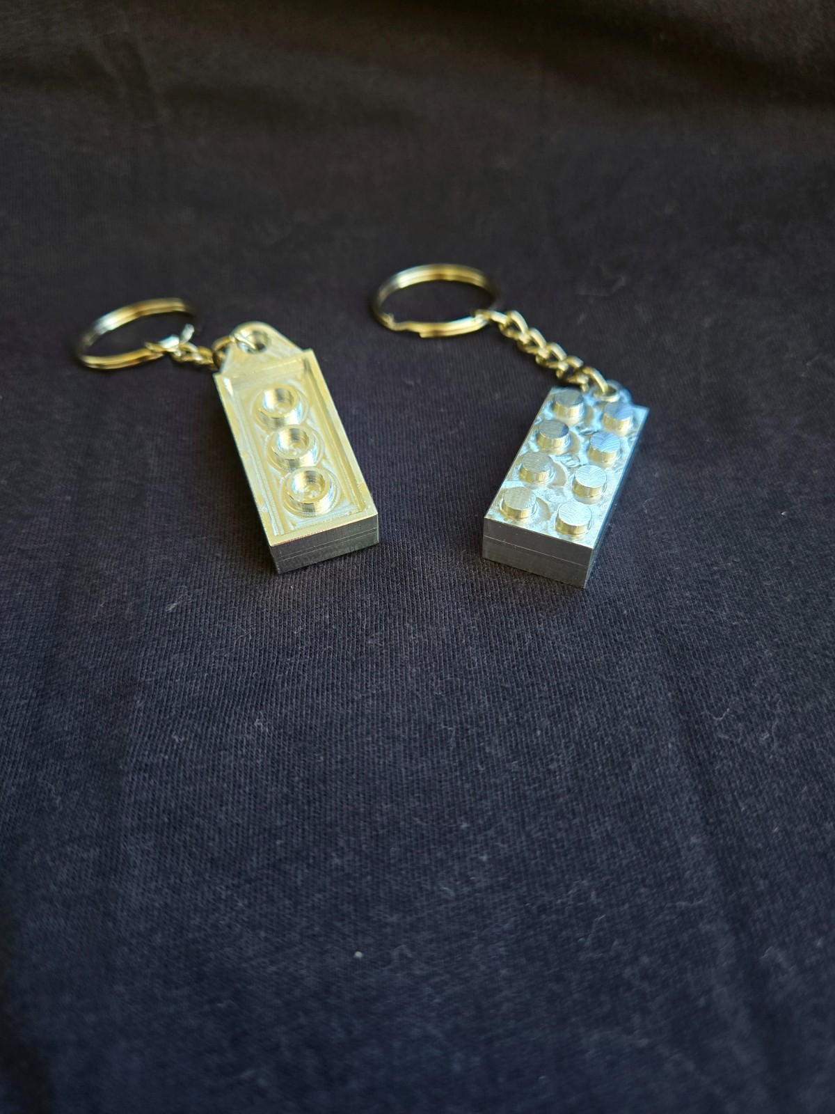 cnc aluminum metal brick keychain | eBay
