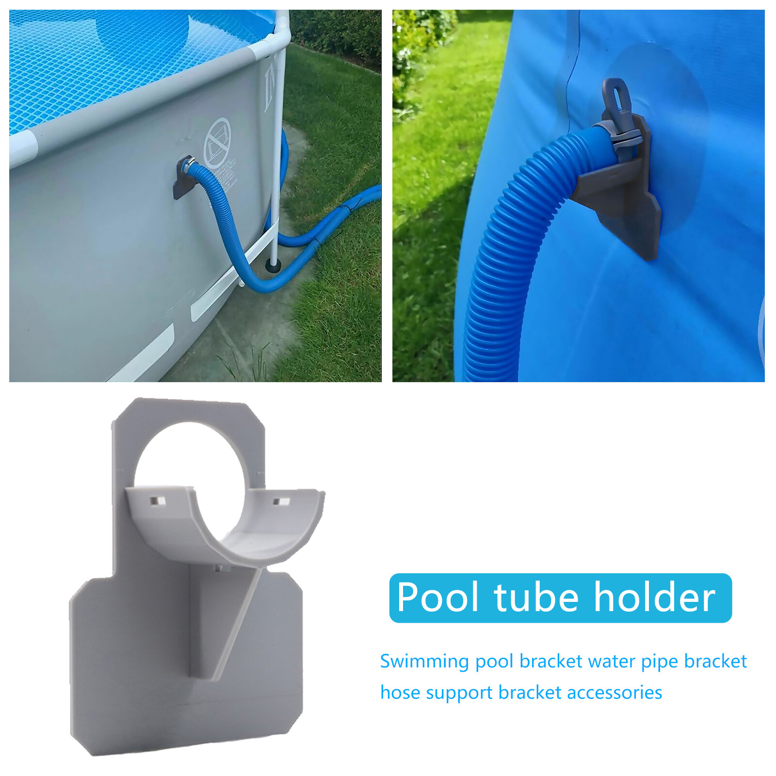 Pool Pipe Fixing Holder for Intex Above Ground Pool 30-38mm Hose (Grey ...