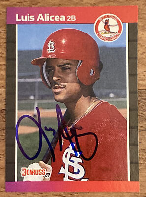 1989 Donruss #466 Luis Alicea AUTOGRAPHED Card - St Louis Cardinals | eBay