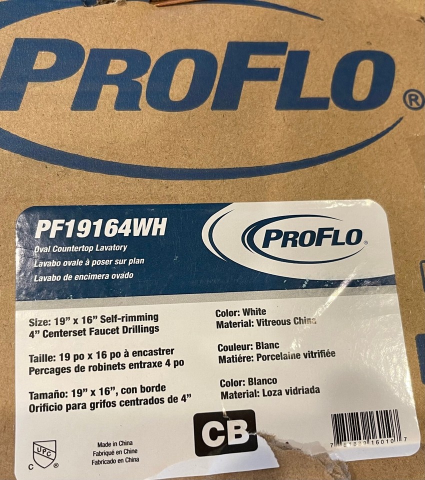 PROFLO PF19164 White 19" Self Rimming Oval Bathroom Sink | eBay