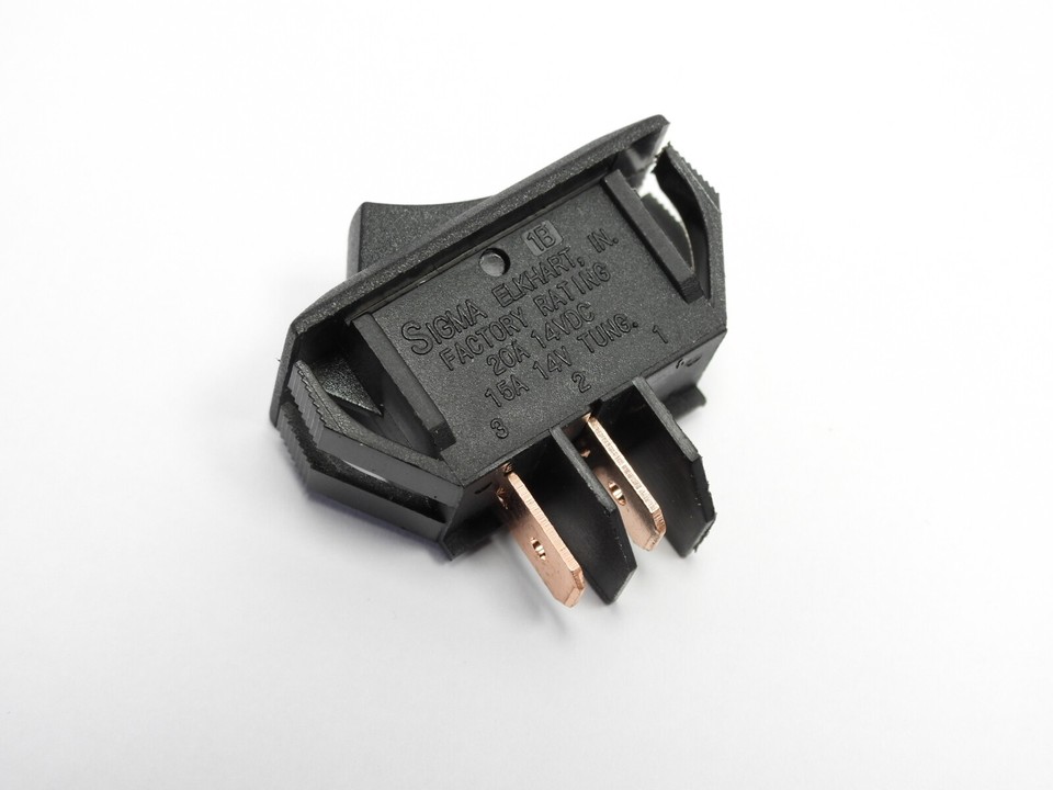 (5-PACK) Sigma ON/OFF Rocker Switch 20A 14V DC BLACK, for RV, Marine ...