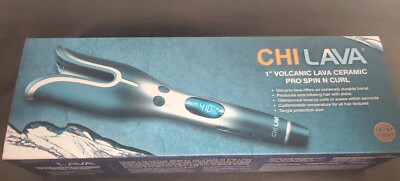 CHI Lava Spin N Curl Professional Curling Iron - Black/Red 633911797273 ...